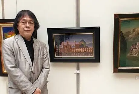 Japanese artist Jun Matsubara shows his interest in Iran on canvas
